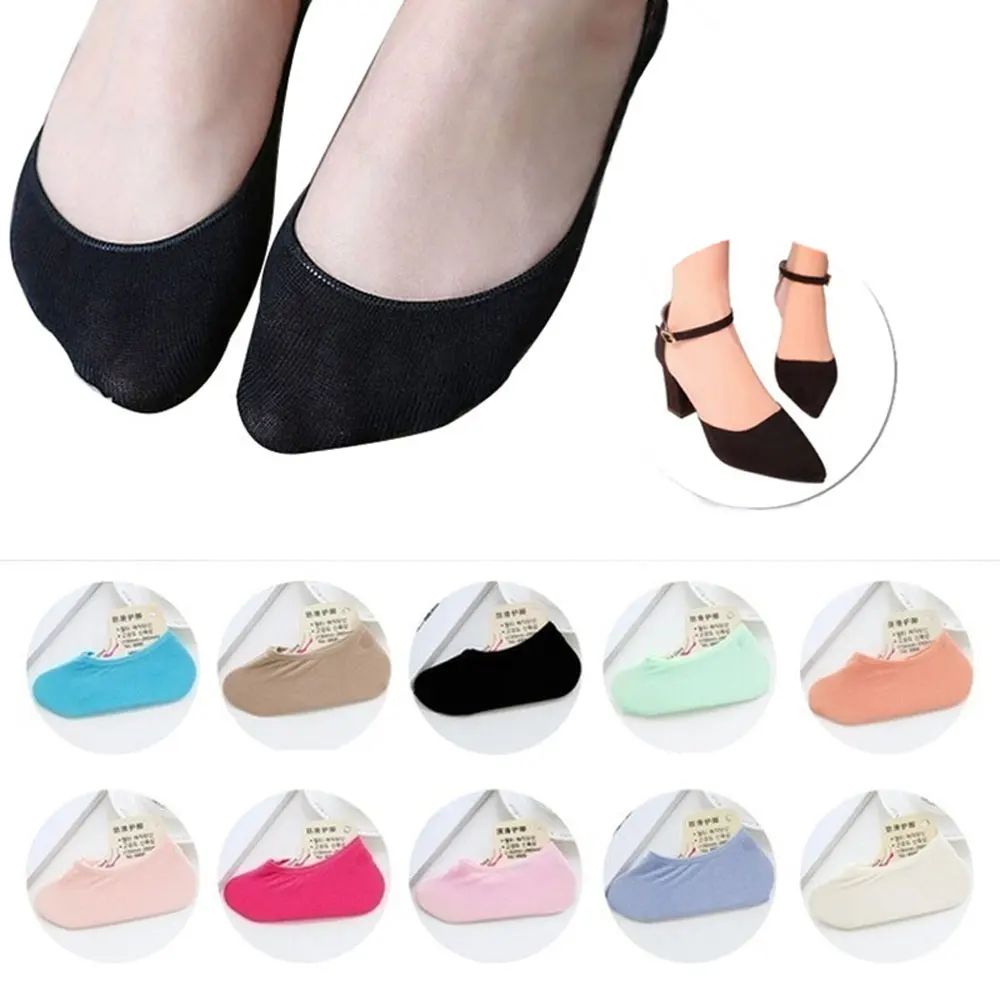 6 пар/компл. Повседневное хлопок Для женщин Невидимые нижние ...