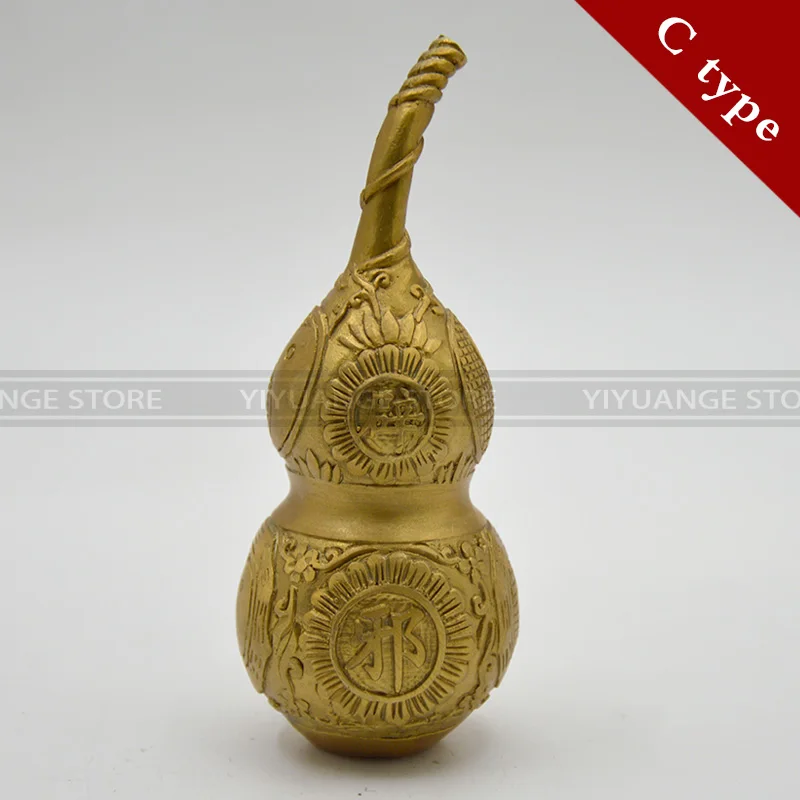 Chinese FengShui wu Lu Hu lou Copper Gourd Amulet Brass FOR Protection ...