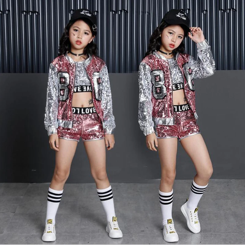 Disfraz de baile moderno para niños, ropa de Hip Hop, ropa de calle, chaqueta de Hip Hop con ...