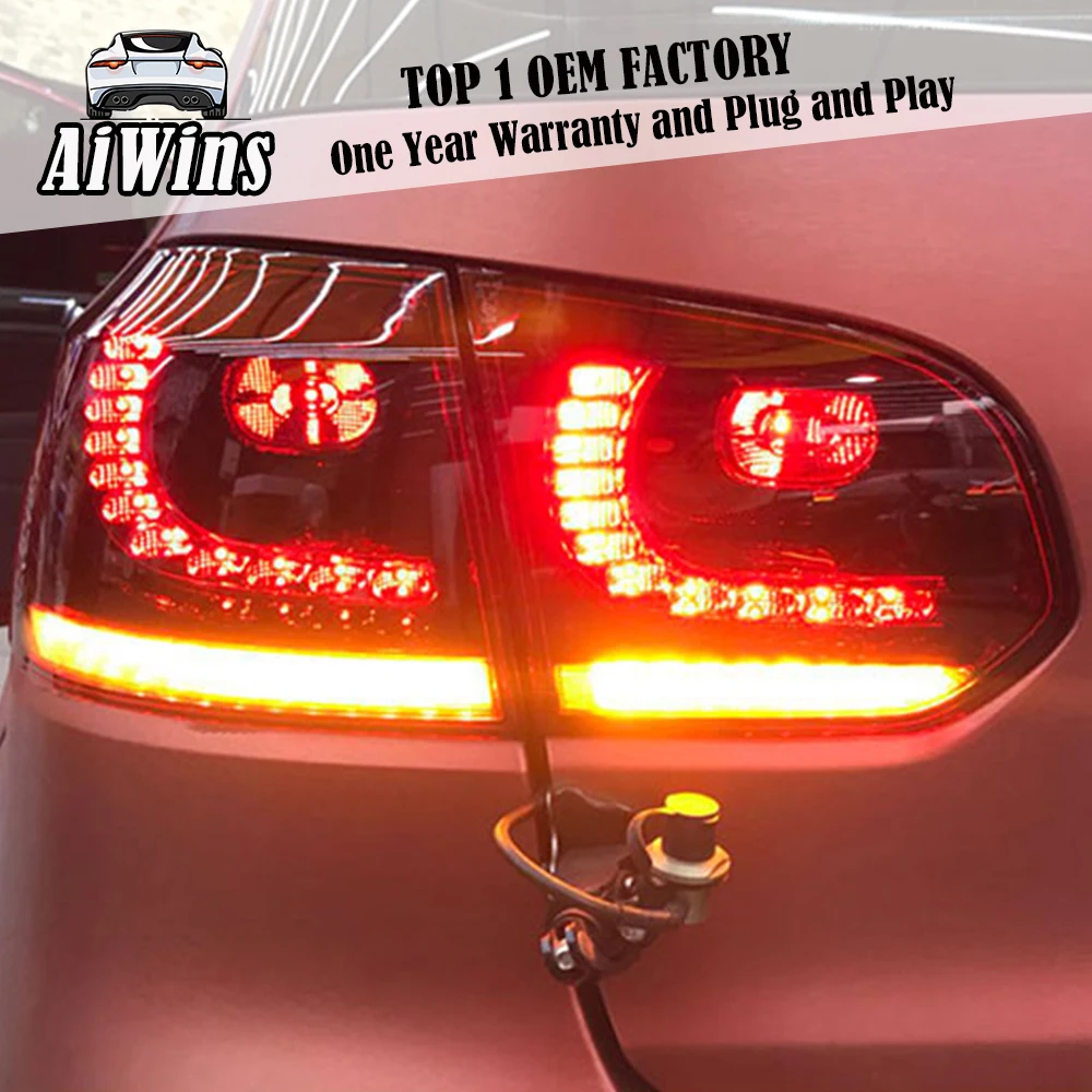 Aiwins 6 Lanternas Traseiras LED Tail light para VW Golf 2009 2013 Golf ...