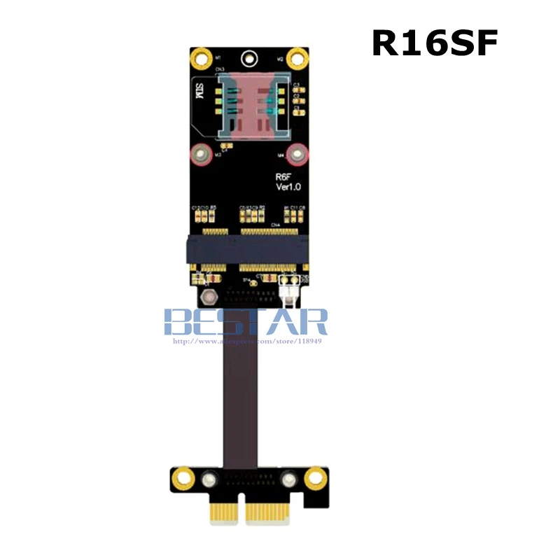 Riser PCI express PCIe x1 To mini PCIe mPCIe Wireless WiFi Card Riser ...
