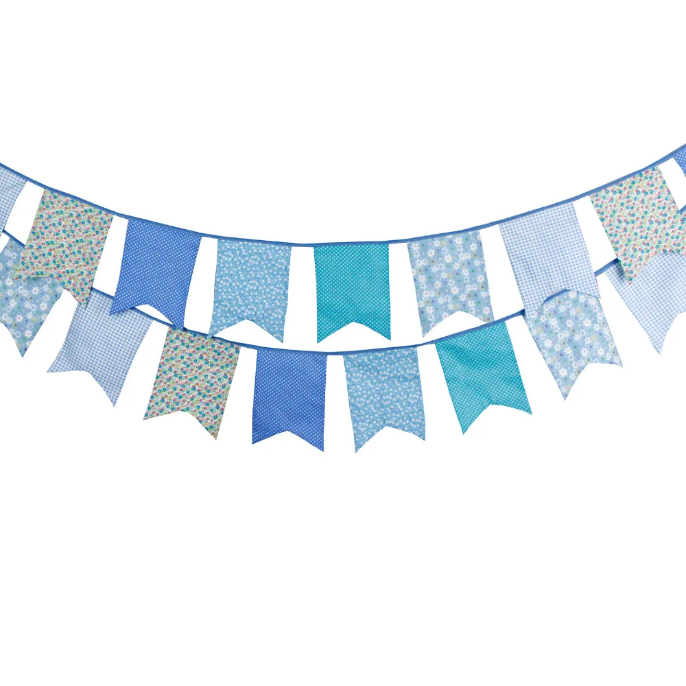 Banderines-de-tela-azul-hechos-a-mano-para-decoraci-n-de-fiestas-de ...