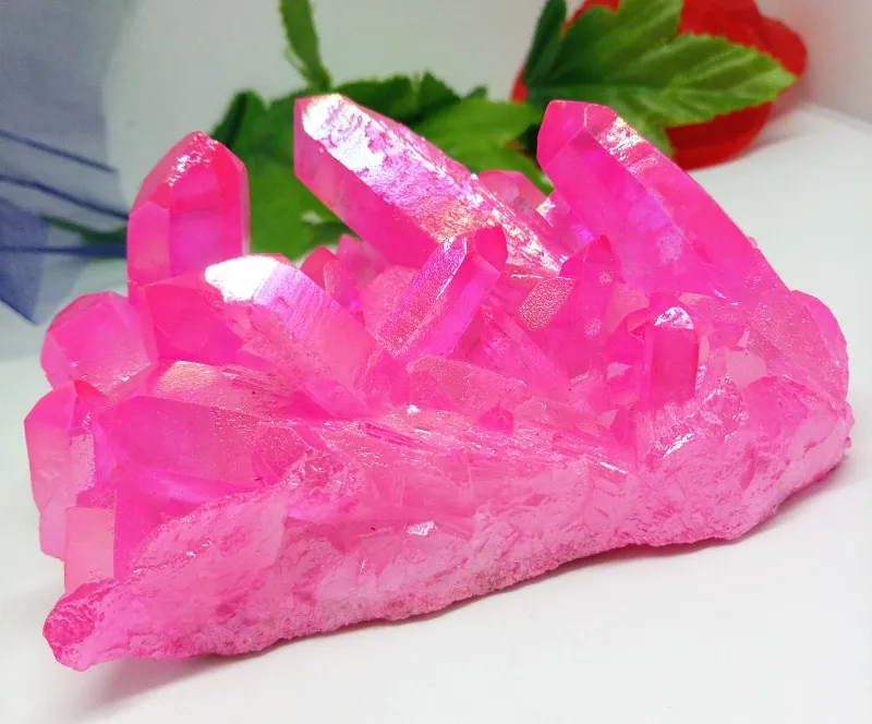 260 Grams Of Natural Quartz Crystal Pink Angel Aura Cluster Specimen ...