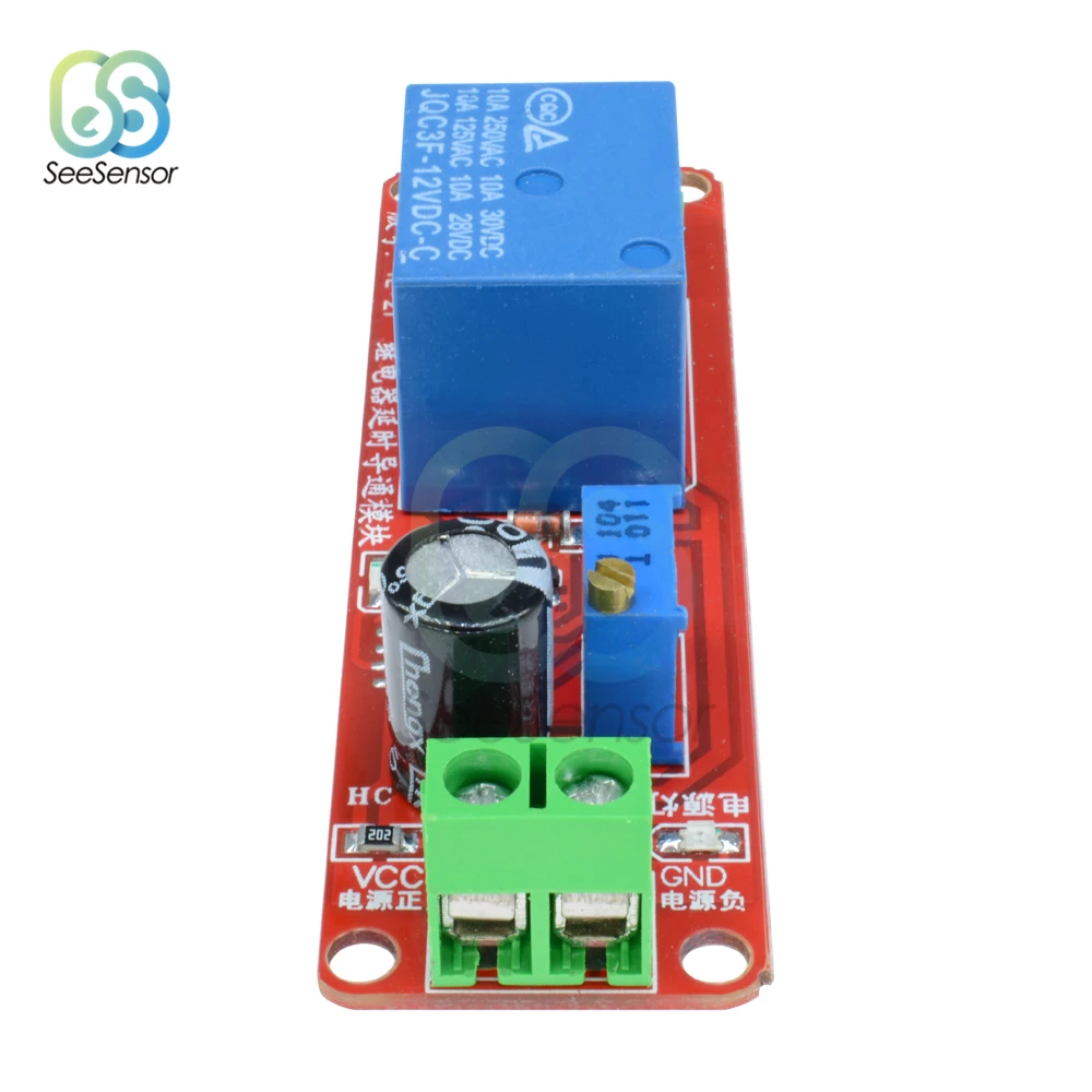 NE555 0~10S Adjustable Module DC 5V 12V Time Delay Relay Shield Timer ...