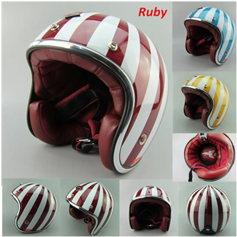 Aliexpress.com : Buy casque casco capacete france Ruby helmet 3/4 open ...