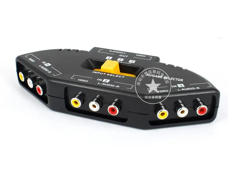 3 Ports Video AV Switch Splitter Cable AV RCA Hub Game Switch for ...