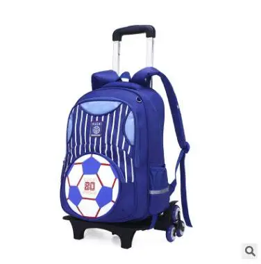 Wheeled-backpack-for-kids-Rolling-bags-for-boys-Student-trolley ...