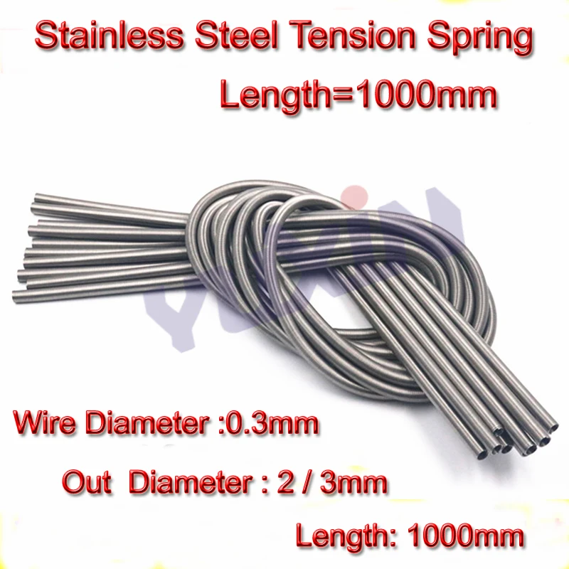 2Pcs-0-3-2-3-1000mm-Stainless-Steel-Super-Long-Tension-Spring-Extension ...