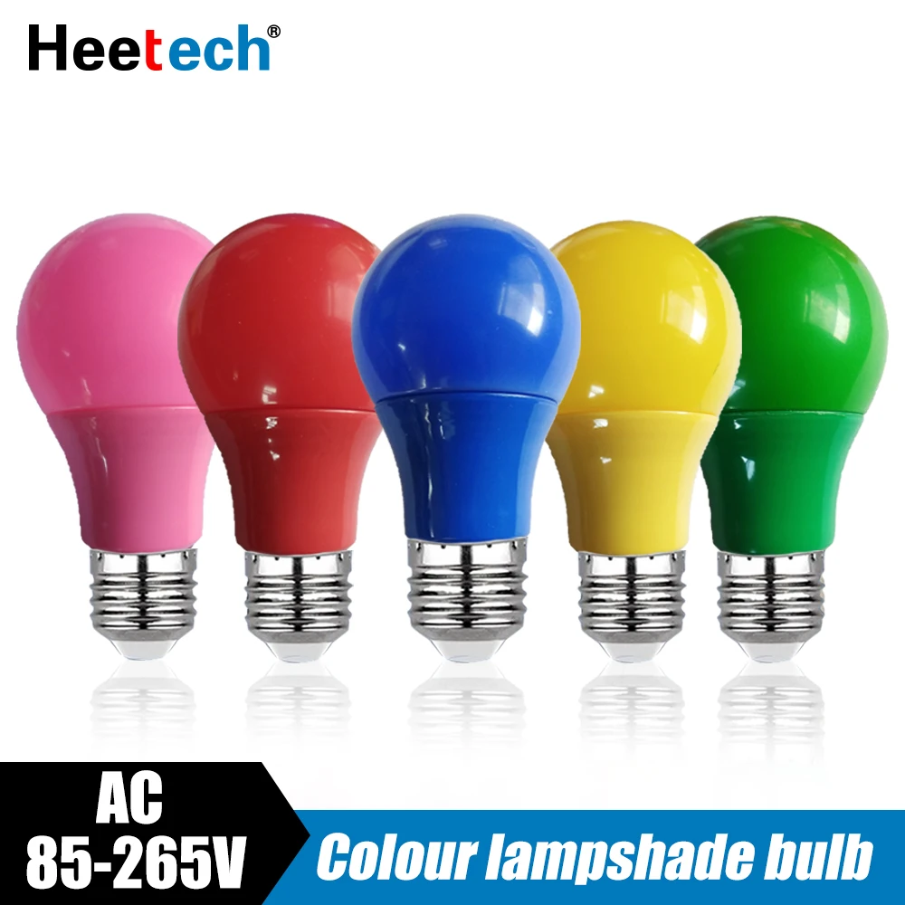 Colorful LED Bulb E27 Lamp Led Bar Light 5W 7W 9W Lamp Red Blue Green ...