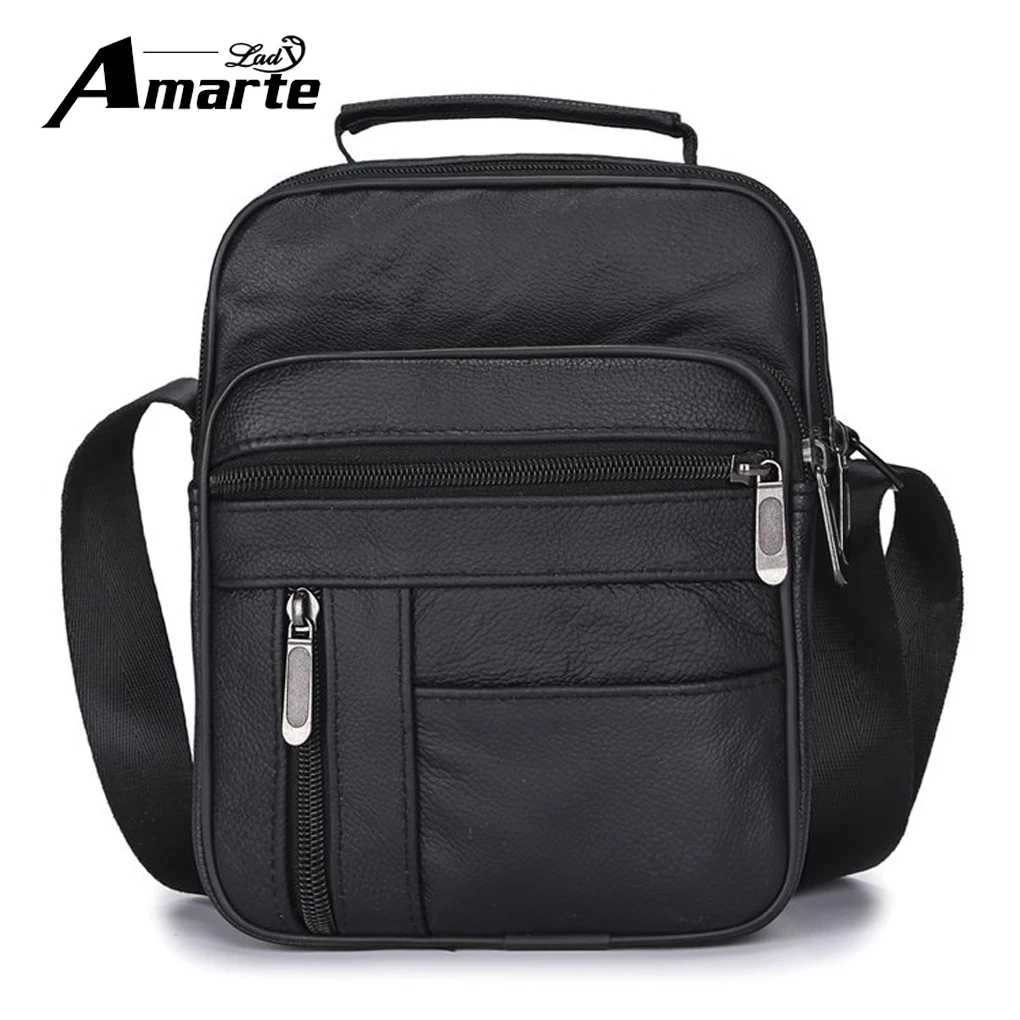 2018 male Leather Shoulder Bag Small Messenger Bags Men Travel ...