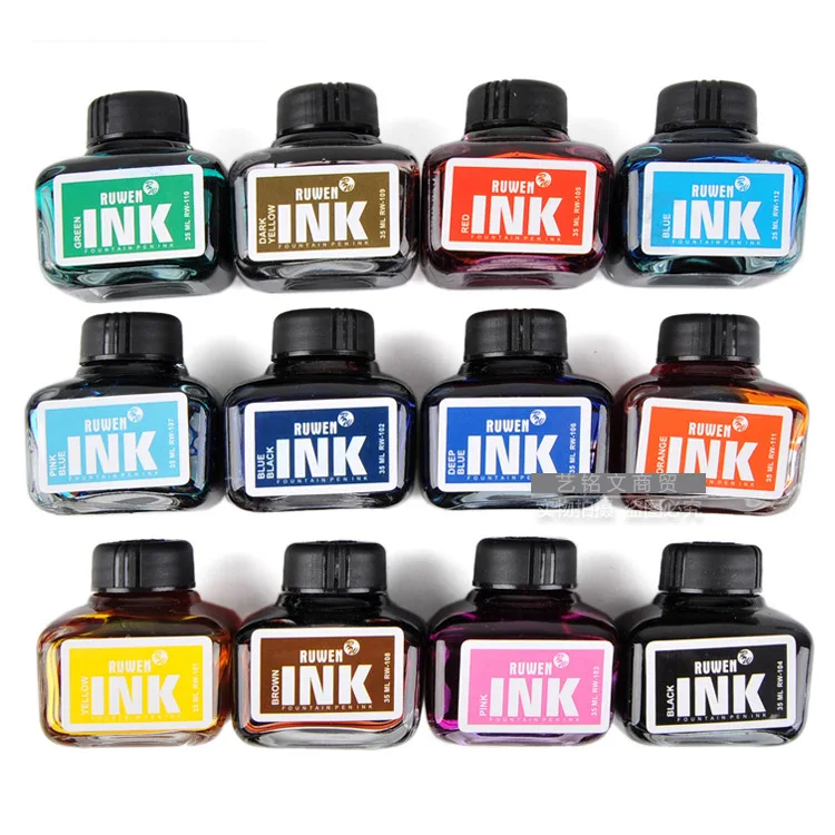 1pc 35ml authentic pure black/blue/red/green colorful ink without ...