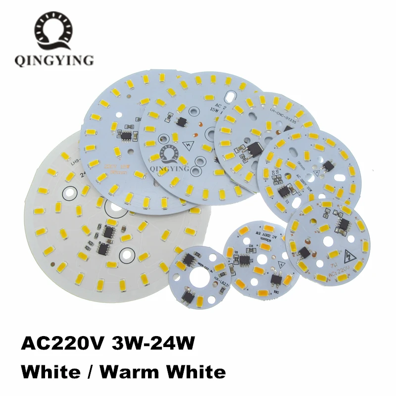 10pcs-3w-5w-7w-10w-12w-15w-18w-24w-ac-220v-led-pcb-SMD5730-integrated ...