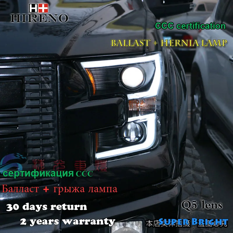 Hireno Headlamp for 2015 2016 Ford Raptor F150 Headlight Assembly LED ...