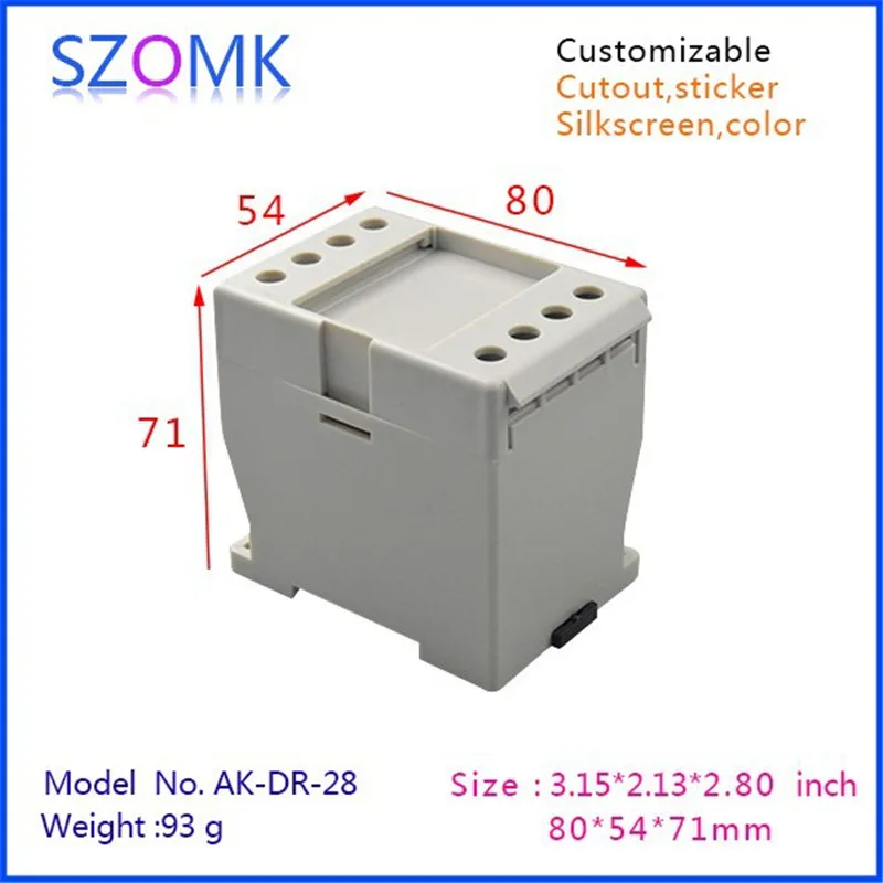 1 piece, szomk new enclosure for electronics plastic din control box 88 ...