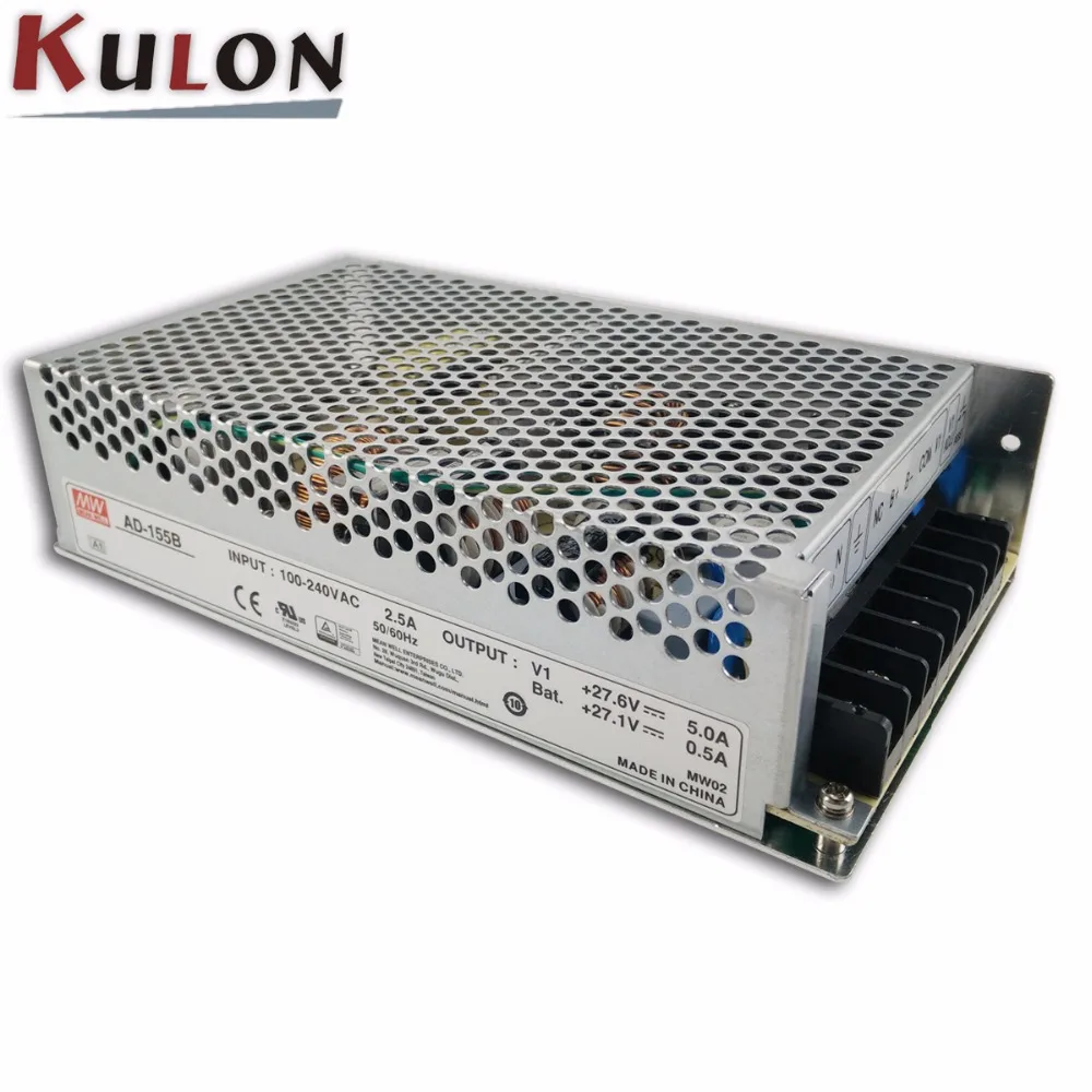 Meanwell AD 155B 150W DC output 27.6V 5A Bat. charge 27.1V 0.5A ...