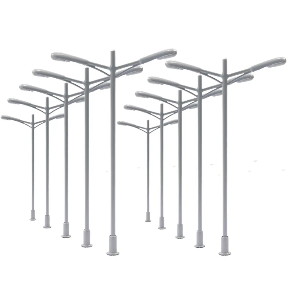 10pcs Model Railway Lamppost Lamps Street Lights HO Scale 7.5cm 12V New ...