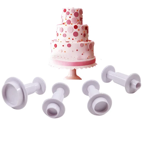 Round Plastic Fondant Plunger Cutters Fondant Cake Decorating Tools ...