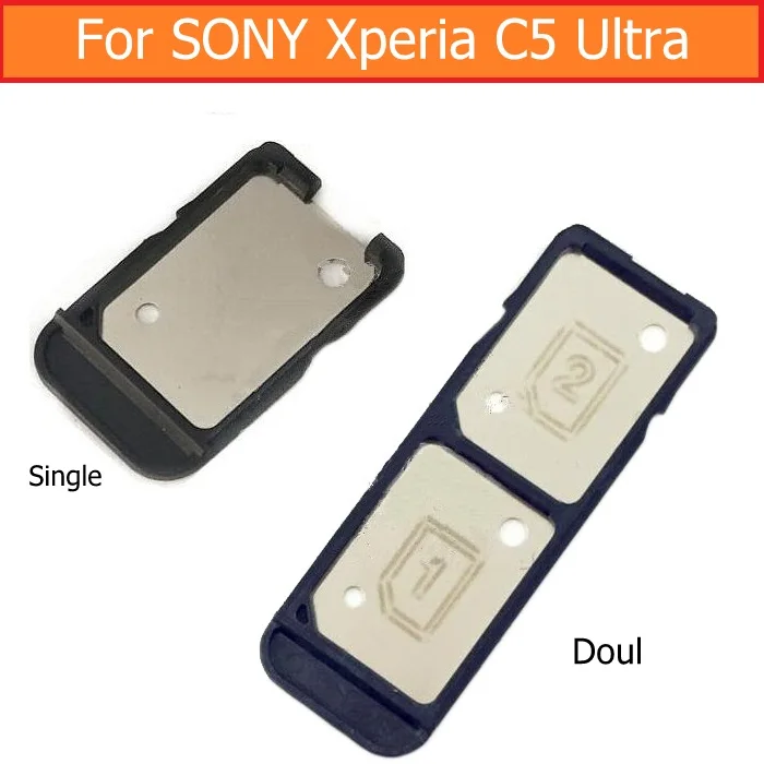 Genuine Single & Daul Sim Card Slot Tray For Sony Xperia C5 Ultra E5553 ...