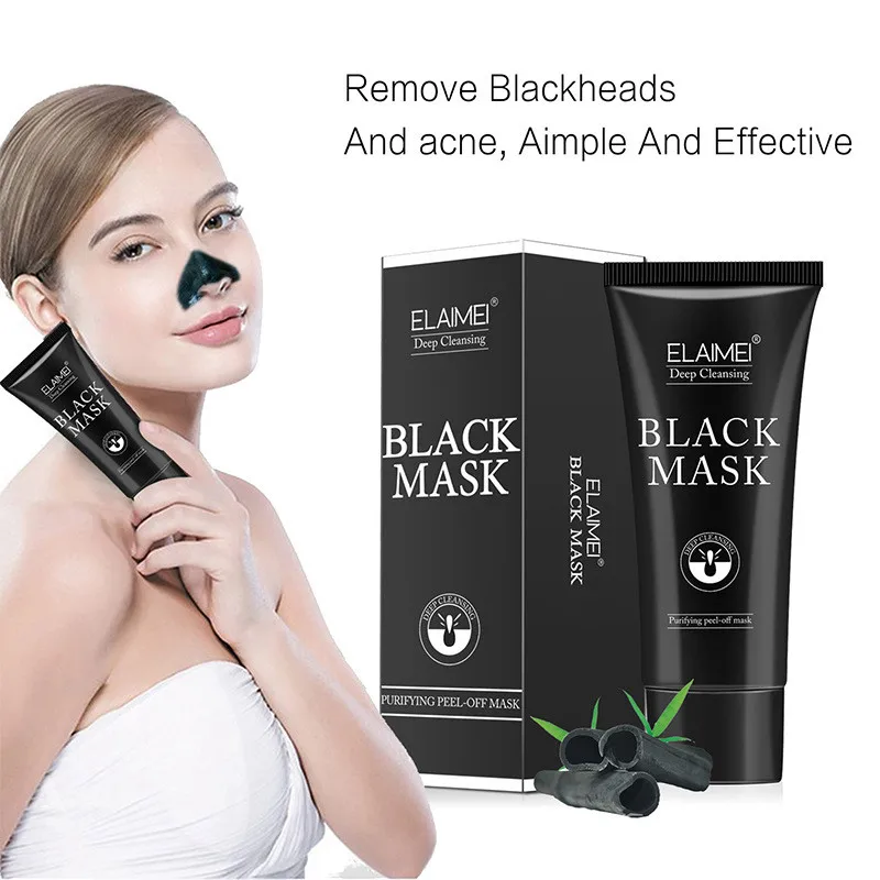 60g Blackhead Removal Bamboo Charcoal Black Mask Deep Cleansing Peel