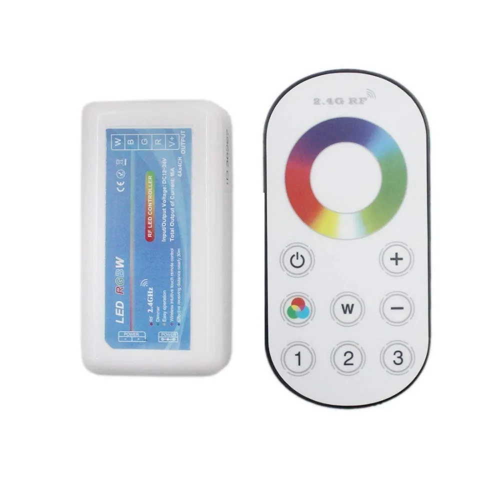 2.4G LED RGBW Controller DC12 24V Touch Screen RF wireless Remote ...