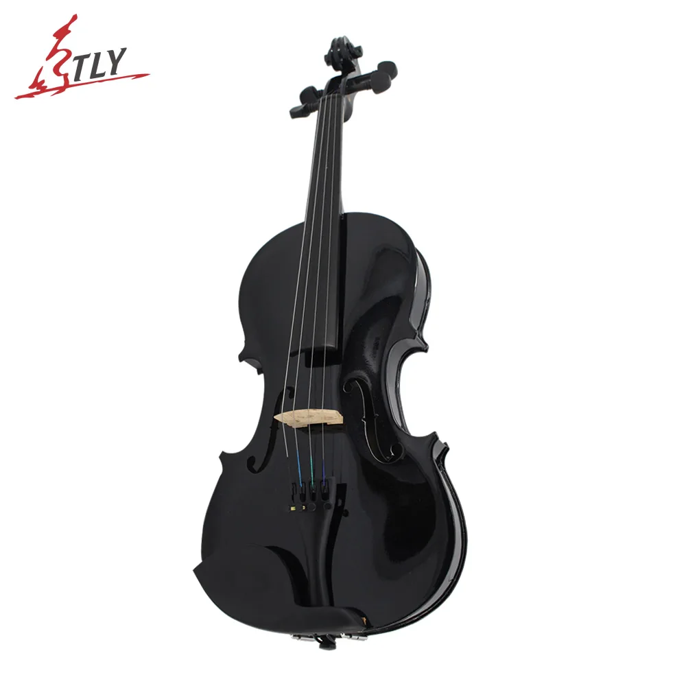 Tongling High Quality Student Beginner Black Violin 4/4 Violino Fiddle ...