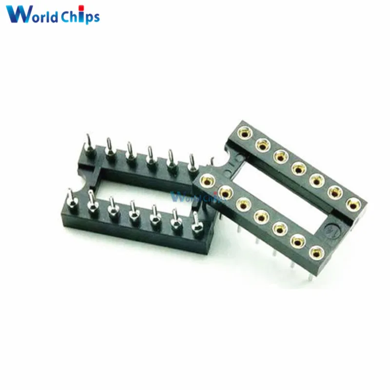 10 pcs 14pin dip sip 원형 ic 어댑터 소켓 솔더 유형 금도금 가공|ic socket|dip socket ...
