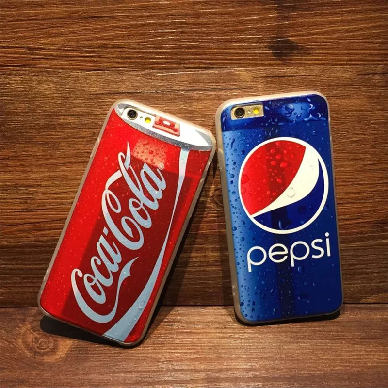 2016 New Luxury Coke Pepsi Case For iPhone 5 5s 6 6S plus case Drink ...