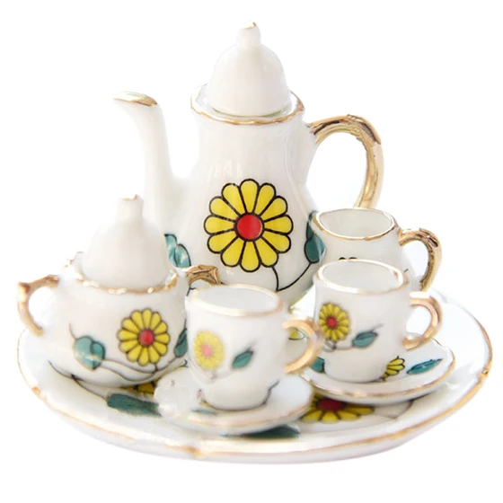 FBIL 1/6 Dollhouse Miniature Porcelain Coffee Tea cup set #E|miniature ...