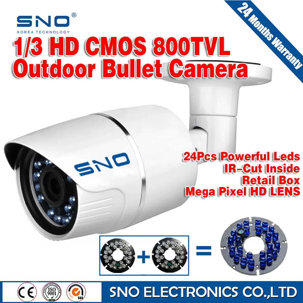 SNO Top Quality CCTV Camera 800TVL IR Cut Filter 24 Hour Day/Night ...