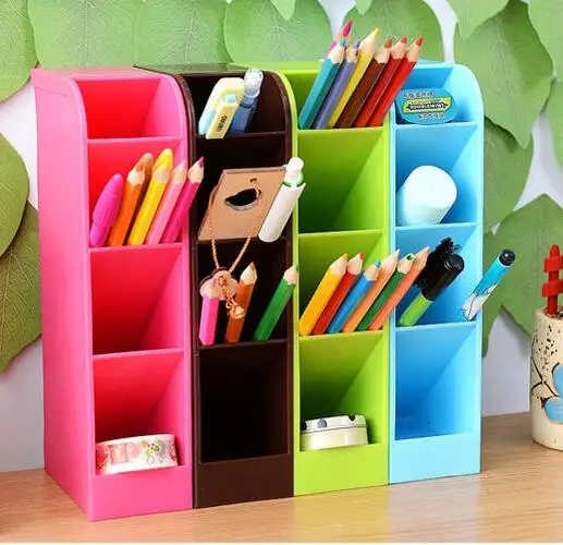 Multifunctional desktop storage boxes stationery pen containe storage ...