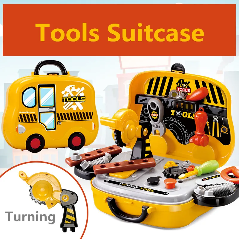 Mobile Multifunctional Toolbox+child Chair 2in1 Kids Tool Toys Interest ...