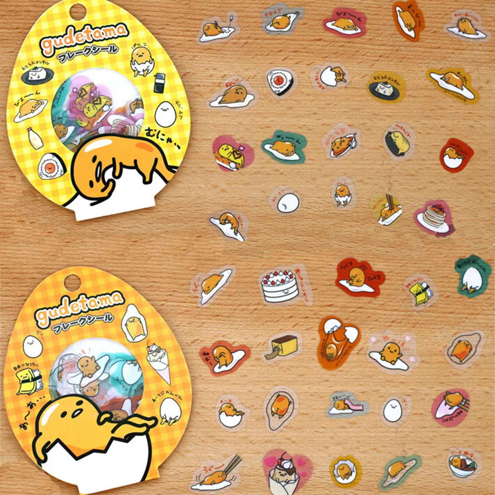 Gudetama Lazy Egg Stickers Pack - KawaiiMerch.com