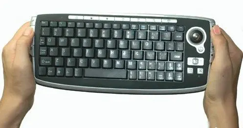 2.4G mini wireless multimedia keyboard with integrated trackball mouse ...
