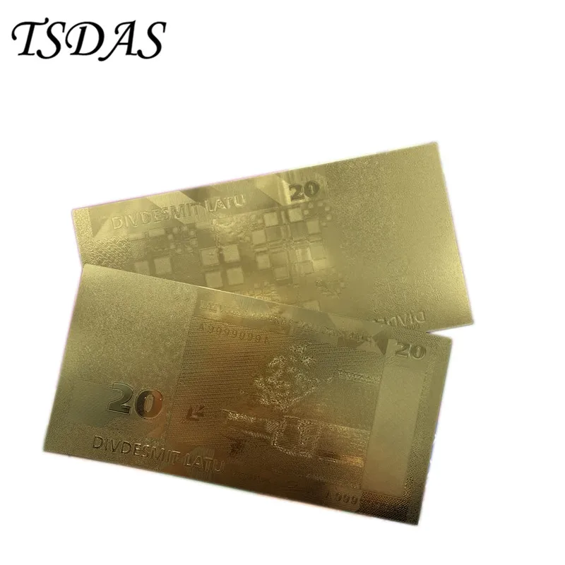 Aliexpress.com : Buy Nice Golden Latvia 20 Lat Banknote Set 10pcs Metal ...