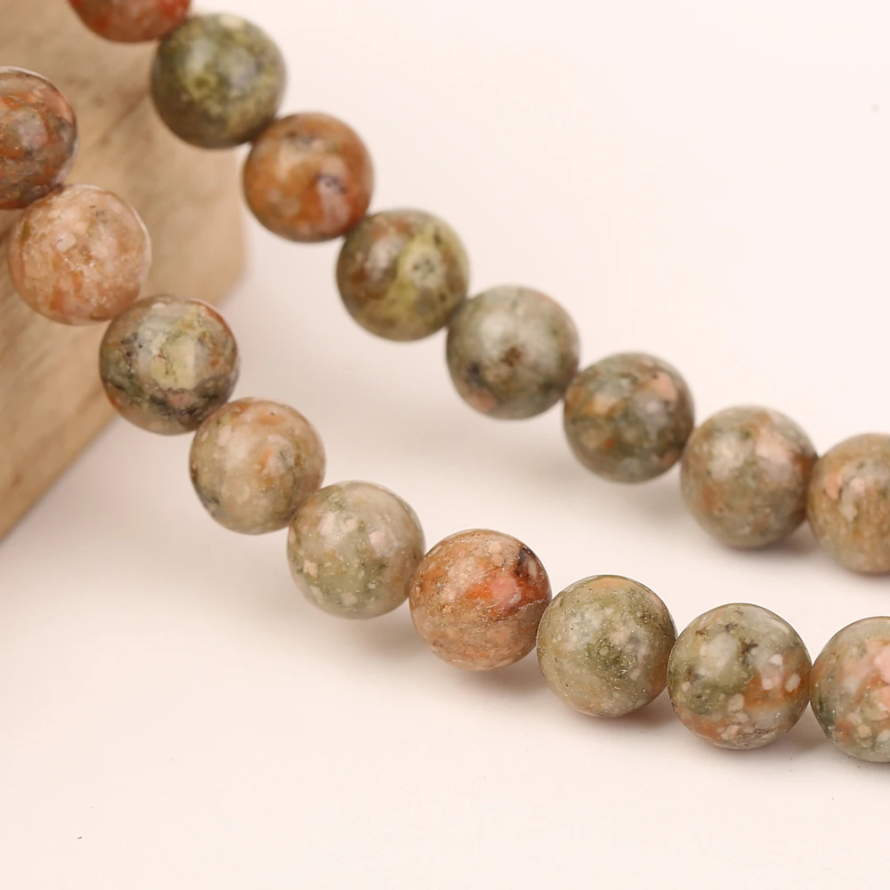 Round 4 12MM Natural Stone Beads DIY Loose Beads For Jewelry Making ...