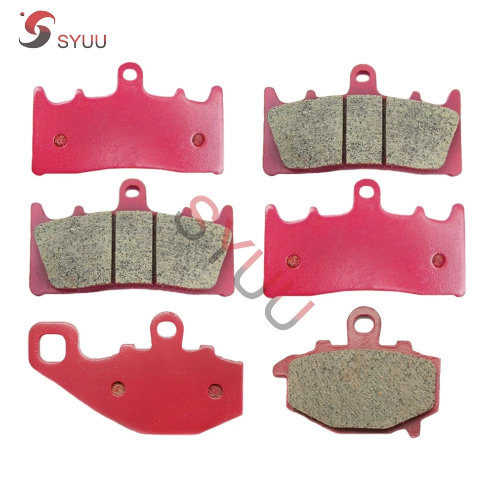 3 Pairs Motorcycle Front And Rear Ceramics Brake Pads For Kawasaki Zx