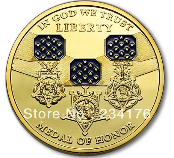 Medal of Honor USA military coin 24k gold plated Ebay hot sale on ...