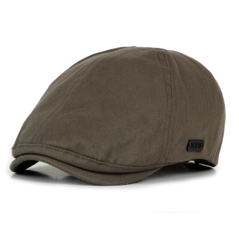 Casual British Style Unisex Solid Cabbie Hats Caps Newsboy Cap Flat Hat ...