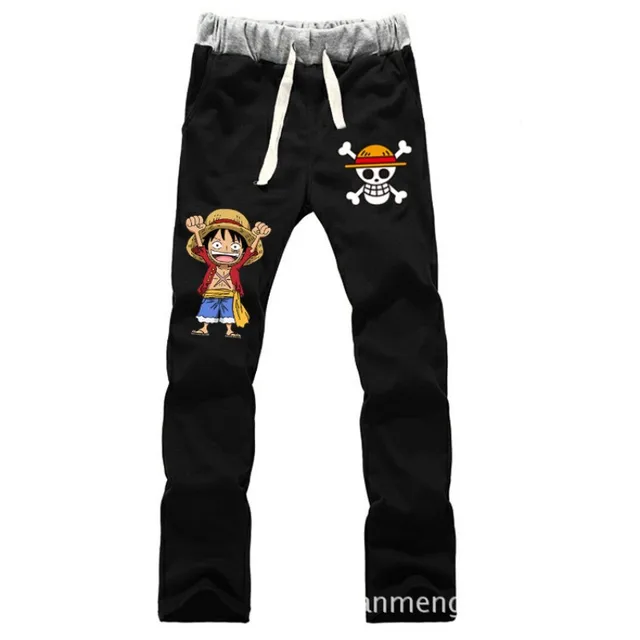 Anime One Piece Monkey D Luffy LOVERS pants pure cotton casual trousers ...