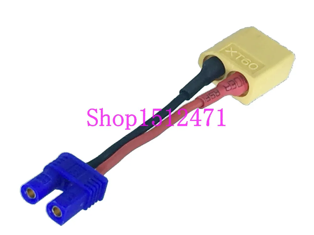 XT60 XT 60 Male To EC2 Female Adapter 20AWG 5cm Wire fr RC Power Supply ...