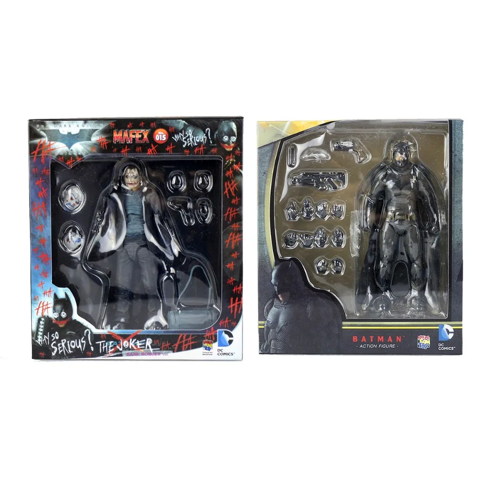 DC Comics The Joker Bank Robber Ver. No.15 & Batman No.17 MAFEX Action ...