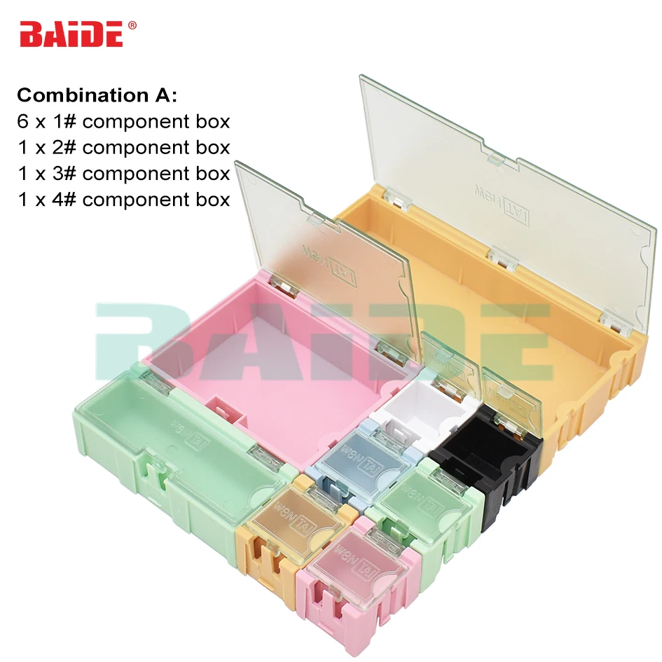 9pcs/set Original Component Storage Box Square Ic Components Boxes Smt ...
