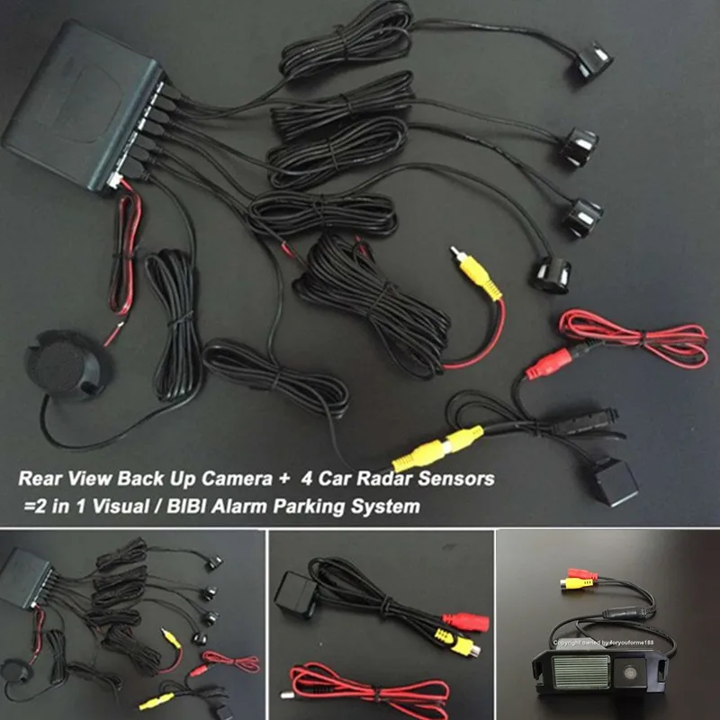 Car Reverse Radar System Zone Tech Car Reverse - 4 Sensor System With ...