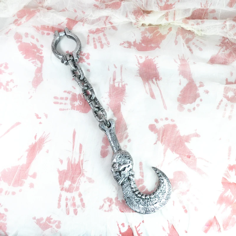 Hanging Plastic Chain Hook Horror Weapon Halloween Costume Accessories ...