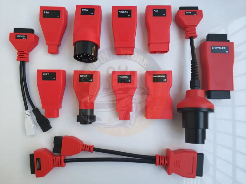 Autel Full Connect Kit OBD I Adapters for Benz 14pin for Chrysler 16pin ...