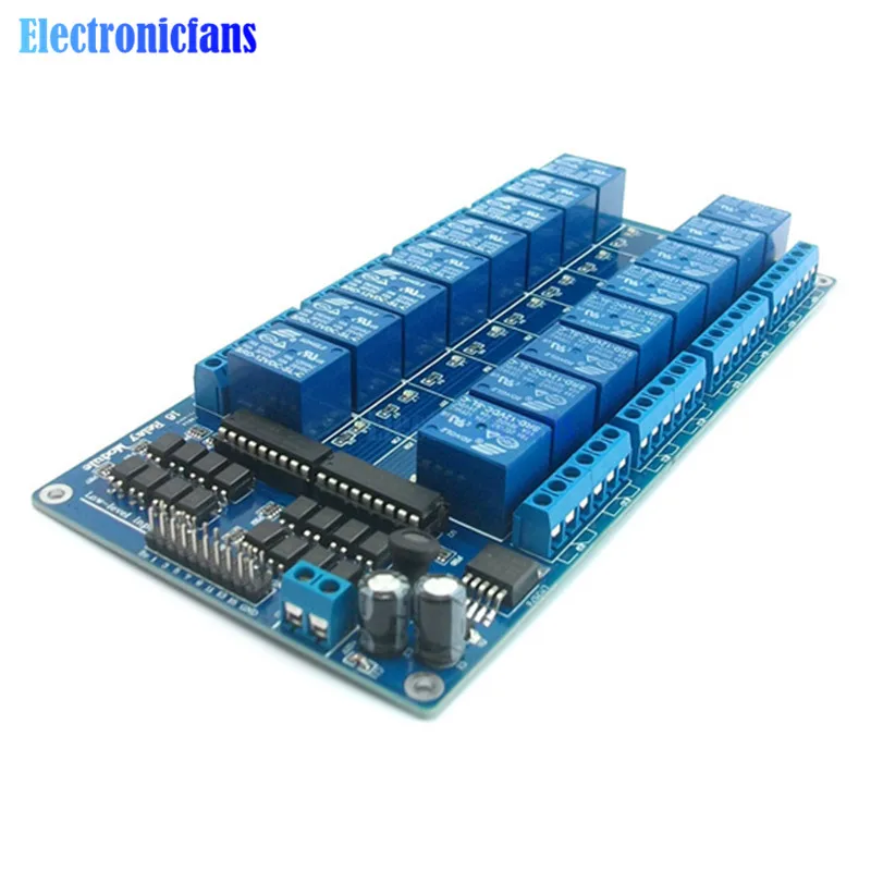 LM2576-Power-Supply-16-Channel-5V-Relay-Shield-Module-With-Optocoupler ...