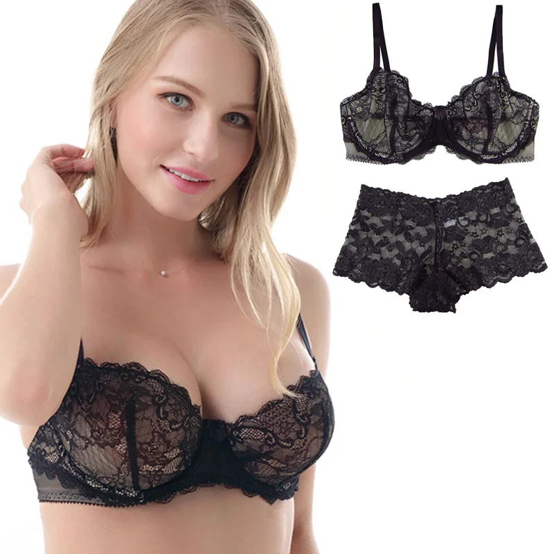 Miaoersidai Sexy Bra Set Breathable See Though Bralette Women Intimates