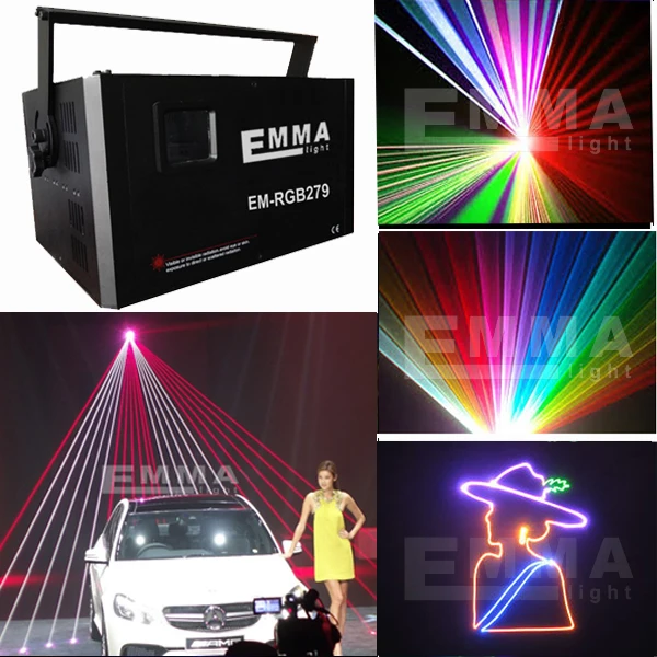 5.5w ilda rgb laser sd and animation programmable laser projector /club ...