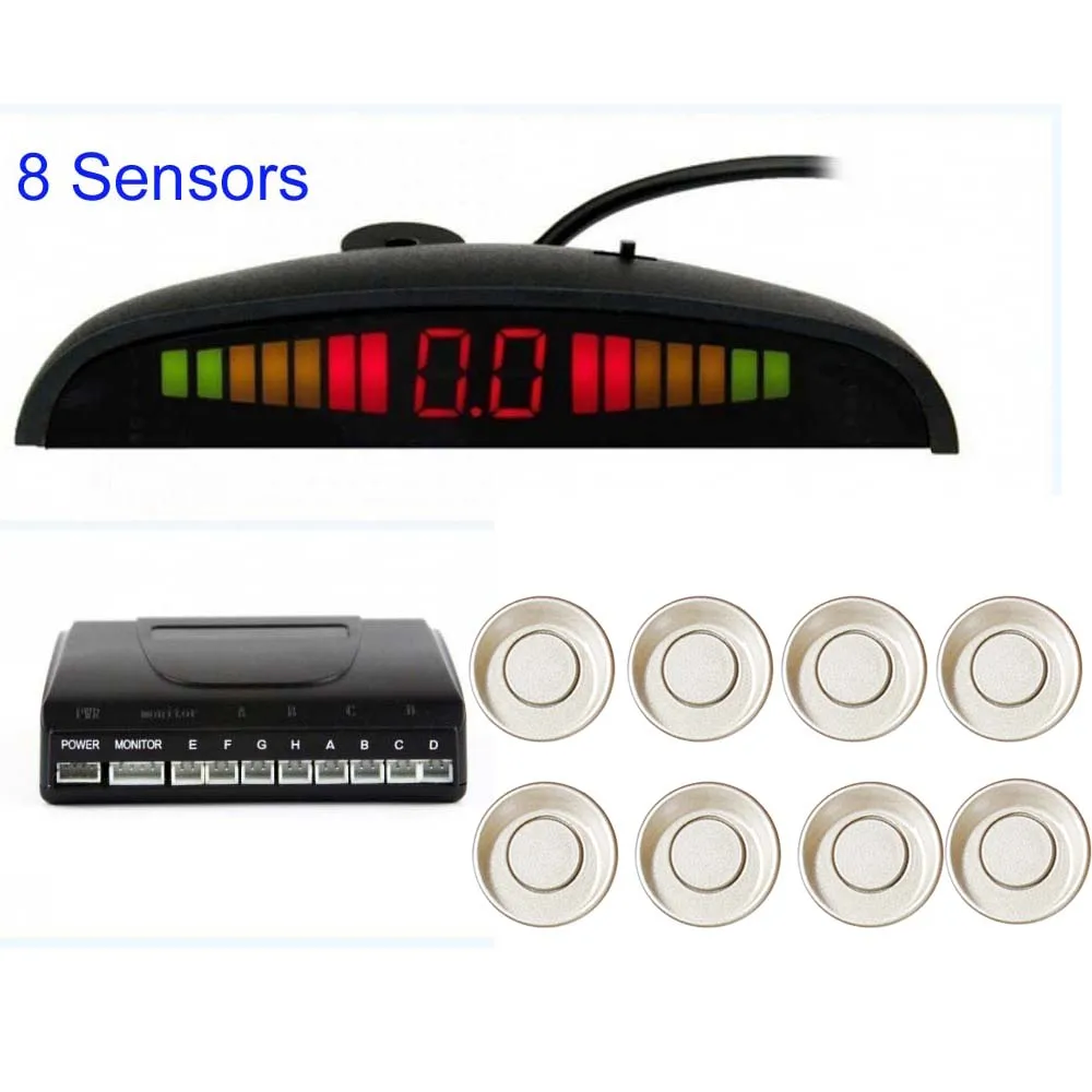 new with LED Display 8 Sensors Kit Reversing 9 colors to choose System ...