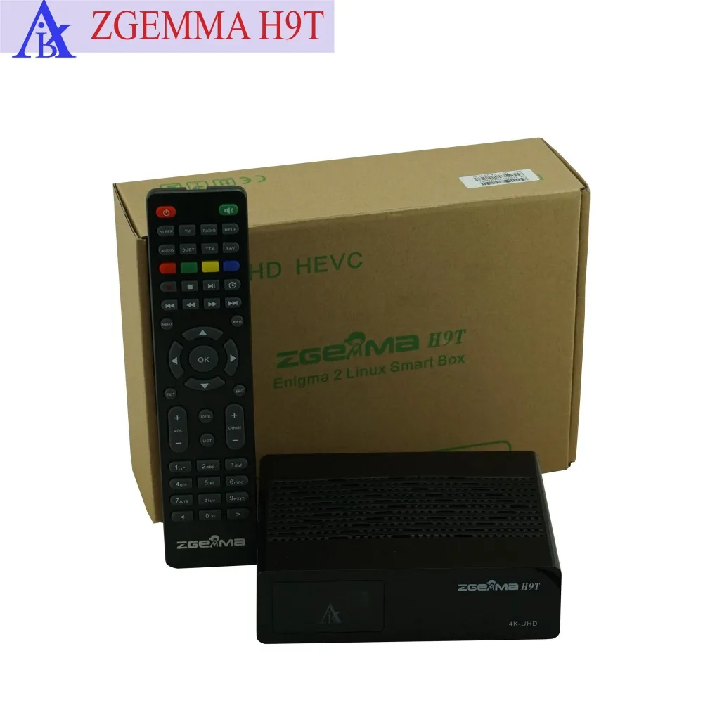 2pcs/lot ZGEMMA H9T 4K UHD TV Box Linux OS E2 H.265/HEVC QT Stalker Multistream With One DVB T2 ...